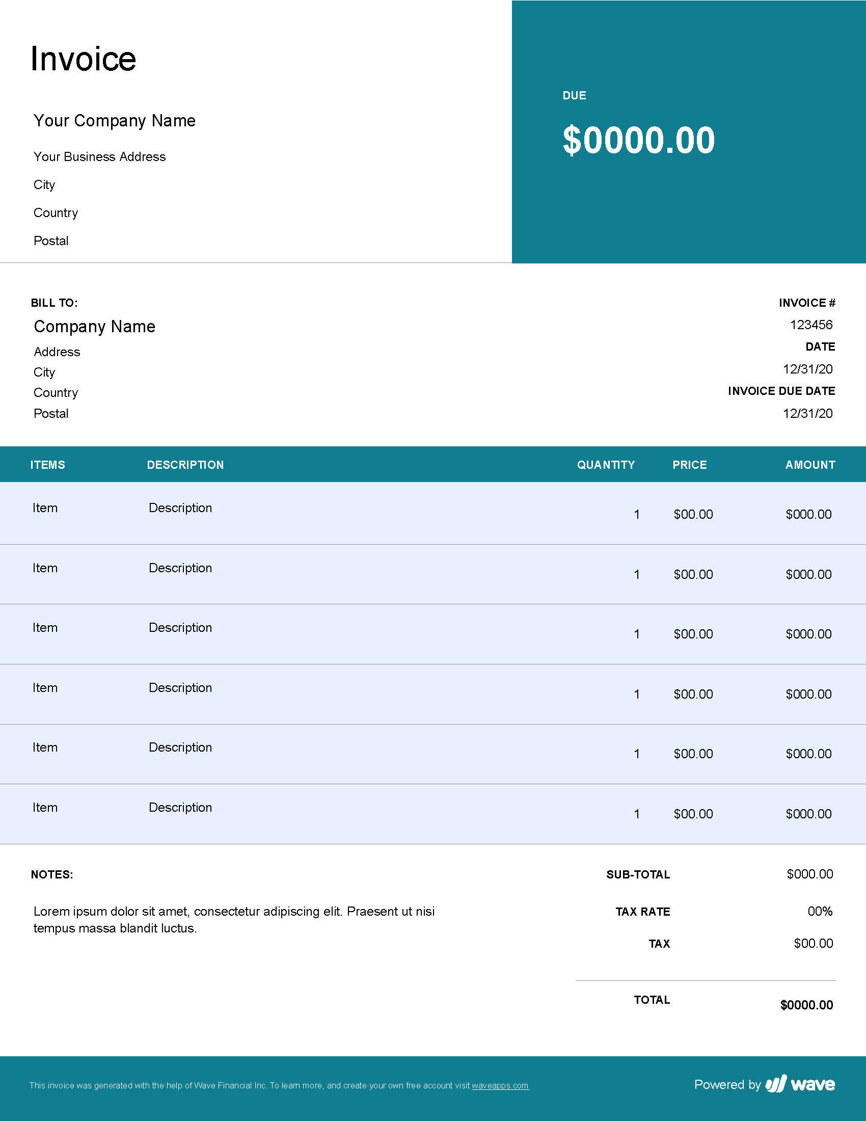 Makeup Artist Invoice Template Wave Invoicing